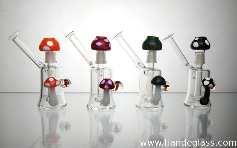 Oil rigs glass water bongs mini dab rigs with mushroom dome glass nail ...