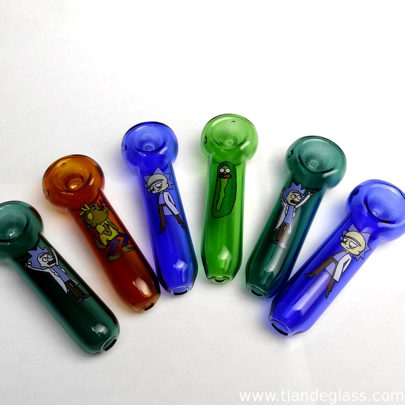 Rick and Morty Pickle Tobacco Cucumber Hand Heady Glass Pipes Pyrex ...