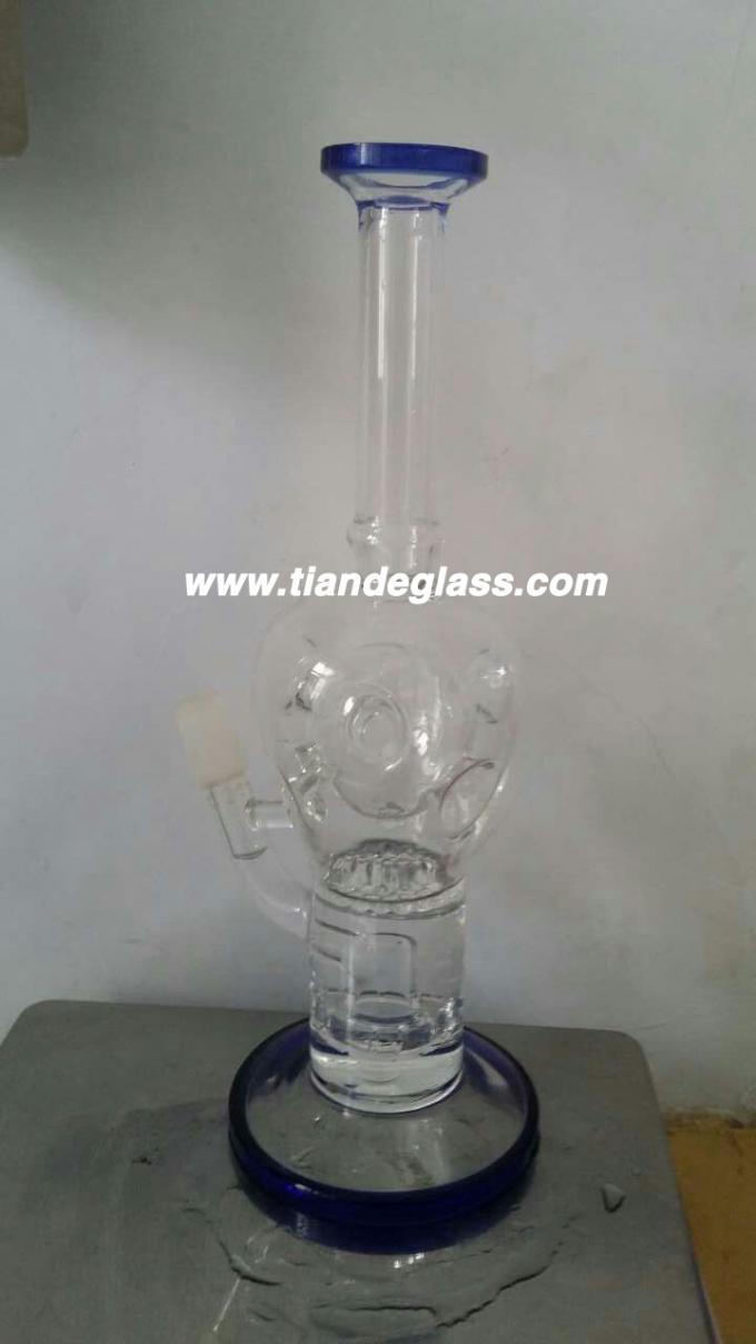 2015 new Popular Water Bongs Mouthpiece with blue rim Disc perc drum ...